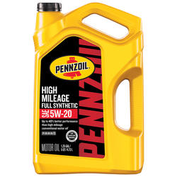 Pennzoil High Mileage Full Synthetic 5W 20 Motor Oil 5 Quart at Menards