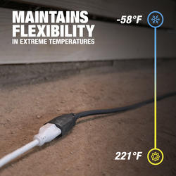 Southwire ® 50' 14/3 Polar/Solar Black Outdoor Medium-Duty Cold Weather ...