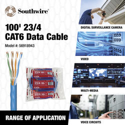 Southwire® 100' 23/4 Blue CAT6 Riser Data Cable at Menards®