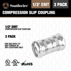 Southwire® 1/2" EMT Compression Slip Coupling - 3 Pack at Menards®