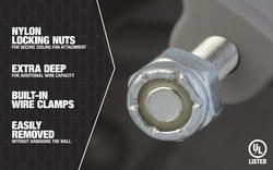 Southwire® SmartBox™ Round 24 Cu.In. PVC Ceiling Fan/Fixture Electrical ...