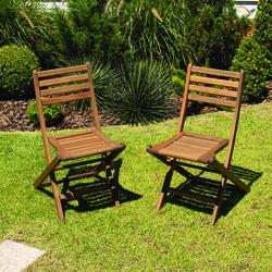 Backyard Creations® Wood Patio Dining Chair - 2 Pack at Menards®