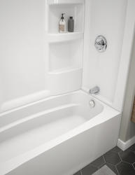 Delta® Hycroft® ProCrylic® 60"W x 30"D x 77-7/8"H White Tub/Shower with ...