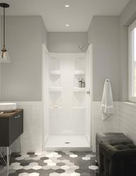 Delta® Hycroft® 36"W x 36"D x 73-1/2"H White Shower Wall Surround (3 ...