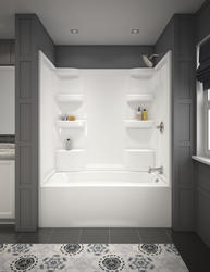 Delta® Hycroft® ProCrylic® 60"W x 32"D x 77-7/8"H White Tub/Shower with ...