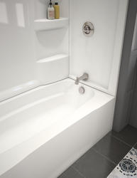 Delta® Hycroft® ProCrylic® 60"W x 32"D x 77-7/8"H White Tub/Shower with ...