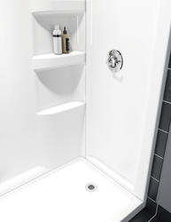 Delta® Hycroft® ProCrylic® 60"W x 32"D x 78"H White Shower with Right ...