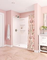 Delta® Hycroft® 60"W x 32"D White Single Threshold Shower Base with ...