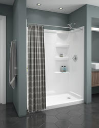 Delta® Hycroft® ProCrylic® 60"W x 32"D x 78"H White Shower with Right ...
