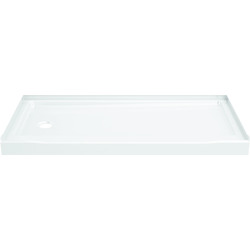 Delta® Hycroft® 2.0 ProCrylic® 60"W x 30"D x 75-9/16"H White Shower ...