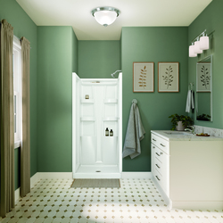 Delta® Hycroft® 2.0 ProCrylic® 36"W x 36"D x 73-1/8"H White Shower Wall ...