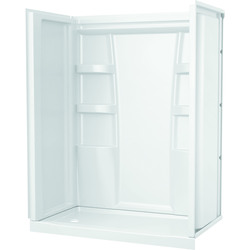 Delta® Hycroft® 2.0 ProCrylic® 60"W x 32"D x 75-9/16"H White Shower ...
