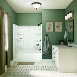 Delta® Hycroft® 2.0 ProCrylic® 60"W x 30"D x 18"H White Bathtub with ...