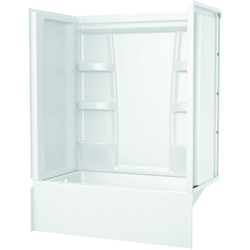 Delta® Hycroft® 2.0 ProCrylic® 60"W x 32"D x 78-1/16"H White Tub/Shower ...