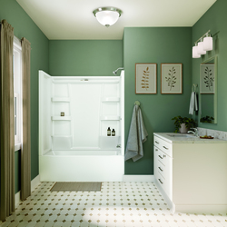 Delta® Hycroft® 2.0 ProCrylic® 60"W x 32"D x 18"H White Bathtub with ...