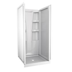 Delta® Hycroft® ProCrylic® 36"W x 36"D x 78"H White Shower with Center ...