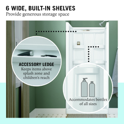 Delta® Hycroft® 2.0 ProCrylic® 60"W x 32"D x 61-1/8"H White Bathtub ...