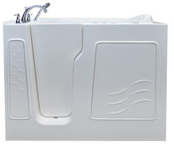 Meditub® 52"W x 29"D White Left Drain 22-Jet Dual Massage Walk-In ...