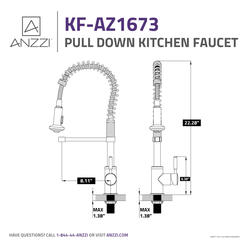 ANZZI® Eclipse One-Handle Pull-Down Polished Chrome Kitchen Faucet at ...