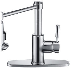 ANZZI® Eclipse One-Handle Pull-Down Polished Chrome Kitchen Faucet at ...