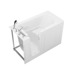 Meditub® 60"W x 30"D x 38"H White 16-Jet Air Massage Walk-In Whirlpool ...