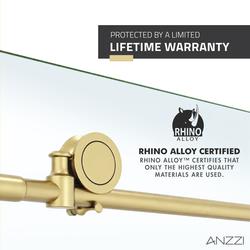 ANZZI® Padrona 60"W x 76"H Brushed Gold Frameless Sliding Shower Door ...