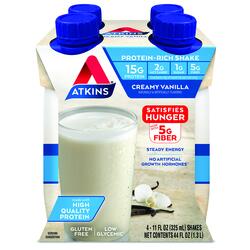 Atkins® Ready-To-Drink Creamy Vanilla Protein-Rich Shake - 4 ct at Menards®
