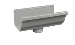 Spectra Metals 5" Colonial Gray Aluminum Gutter Drop for 3" Downspout ...