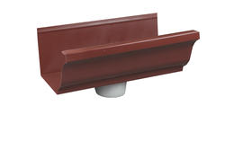 Spectra Metals 5" Scotch Red Aluminum Gutter Drop for 3" Downspout at ...