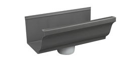 Spectra Metals 5" Tuxedo Gray Aluminum Gutter Drop for 3" Downspout at ...
