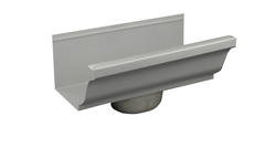 Spectra Metals 5" Colonial Gray Aluminum Gutter Drop for 4" Downspout ...