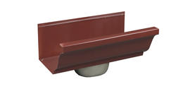 Spectra Metals 5" Scotch Red Aluminum Gutter Drop for 4" Downspout at ...