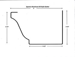 Spectra Metals 5" x 10' White K-Style Aluminum Gutter at Menards®