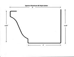 Spectra Metals 6" x 16' Linen K-Style Heavy-Duty Aluminum Gutter at ...