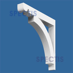Spectis™ 30-1/2" x 27-1/2" x 3-1/2" Smooth White Polyurethane Bracket ...