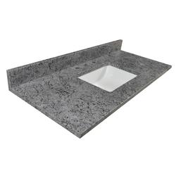 Tuscany® 49"W x 22"D Gray Blue Granite Vanity Top with Rectangular ...