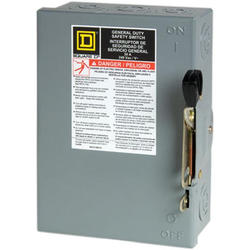 Square D™ 30-Amp 240V 3-Pole 3-Phase Fusible Indoor Safety Switch at ...