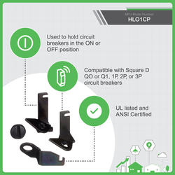 Square D™ 1, 2, or 3-Pole Breaker Handle Lock-off at Menards®