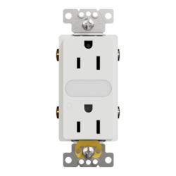 Square D X Series 15-Amp Matte White Tamper Resistant Lighted Duplex ...