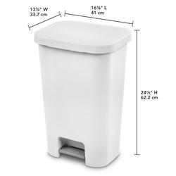Sterilite® 11.9 Gallon White Step-On Trash Can with Lid at Menards®