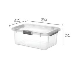 Sterilite® 20-Quart Clear Hinged Lid Storage Box at Menards®