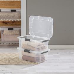 Sterilite® 20-Quart Clear Hinged Lid Storage Box at Menards®