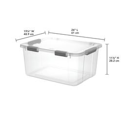 Sterilite® 60-Quart Clear Hinged Lid Storage Box at Menards®