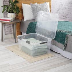 Sterilite® 60-Quart Clear Hinged Lid Storage Box at Menards®