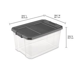 Sterilite® 76-Quart Clear Latching Stacker Storage Box at Menards®
