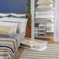 Sterilite® 28-Quart Clear Snap-On Storage Box at Menards®