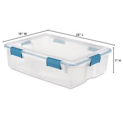 Sterilite® 37-Quart Clear Gasketed Storage Box at Menards®