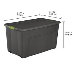 Sterilite® 45-Gallon Flat Gray Latching Storage Tote at Menards®