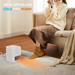 2-in-1 Cooling and Heating Desk Fan - White at Menards®