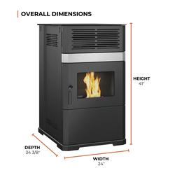 Drolet Pellet Stove with 125 lb. Hopper (2,600 sq. ft.) at Menards®